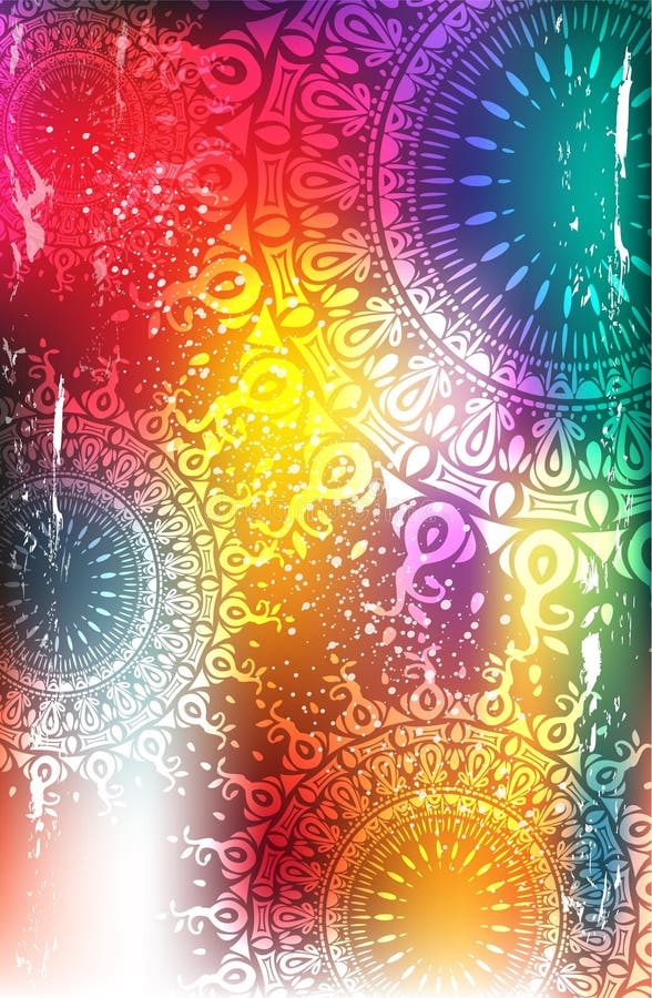 Fondo Con Diseño De Ornamento Redondo Ilustración del Vector ...