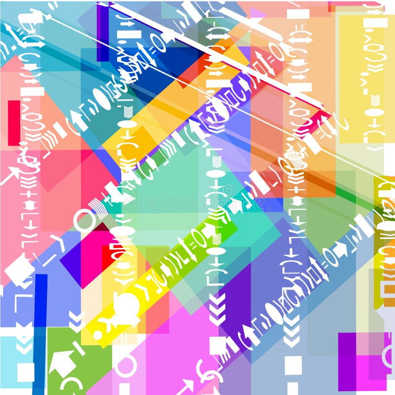 Fondo Con Franjas Y Franjas De Colores Ilustración del Vector ...