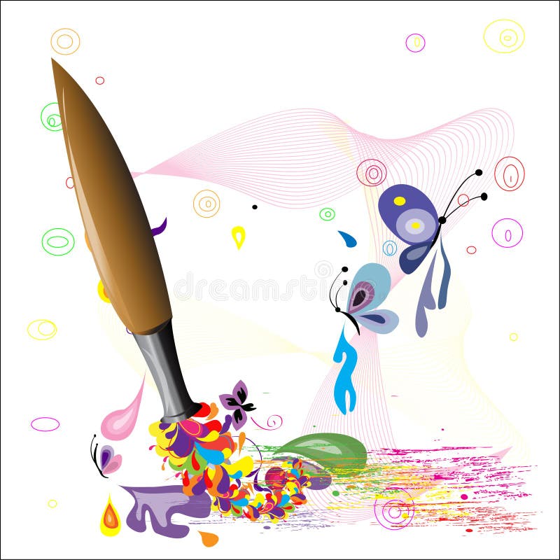 Fondo con la brocha ilustración del vector. Ilustración de goteo - 13465489