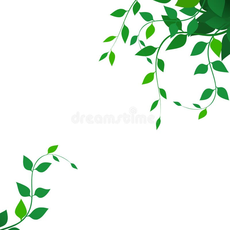 Fondo Con Las Hojas Verdes, Ejemplo Del Vector Ramas Ilustración del ...