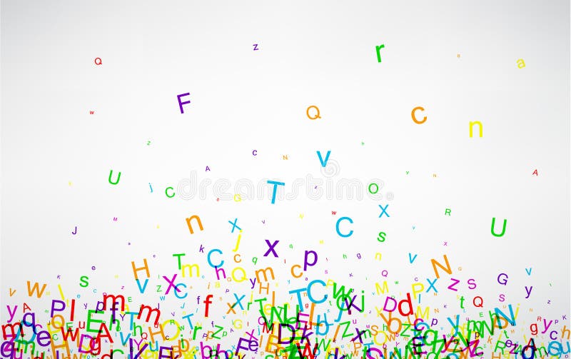 Fondo con las letras ilustración del vector. Ilustración de fondo ...