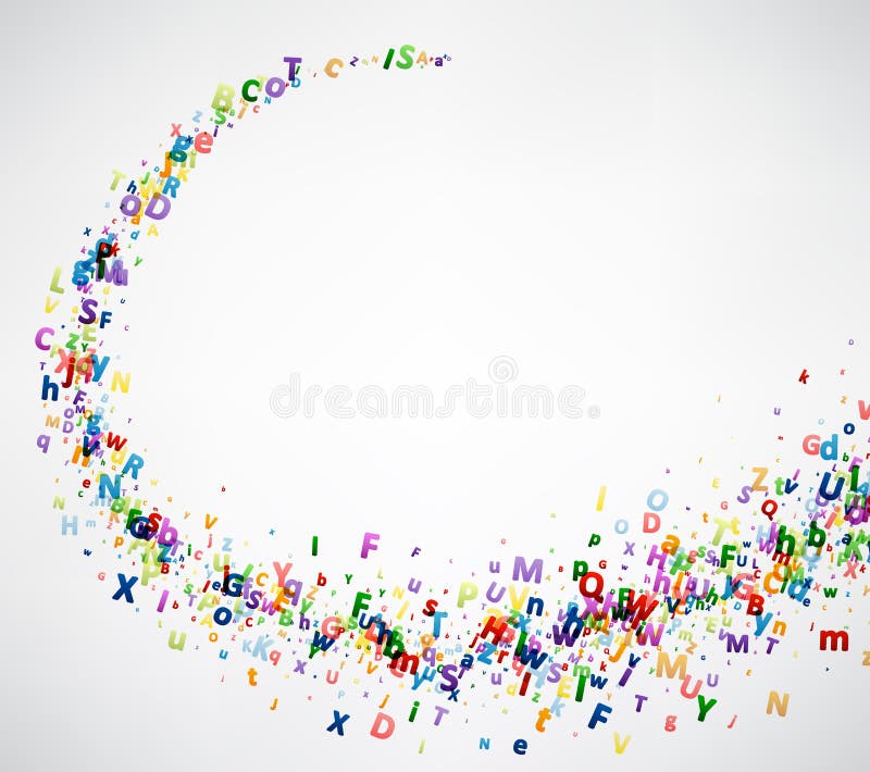 Fondo con las letras ilustración del vector. Ilustración de anaranjado ...