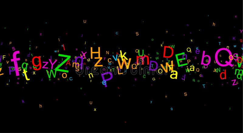 Fondo con las letras ilustración del vector. Ilustración de tira ...