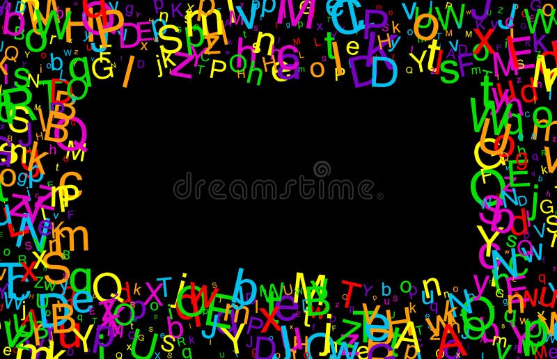 Fondo con las letras ilustración del vector. Ilustración de cartas ...