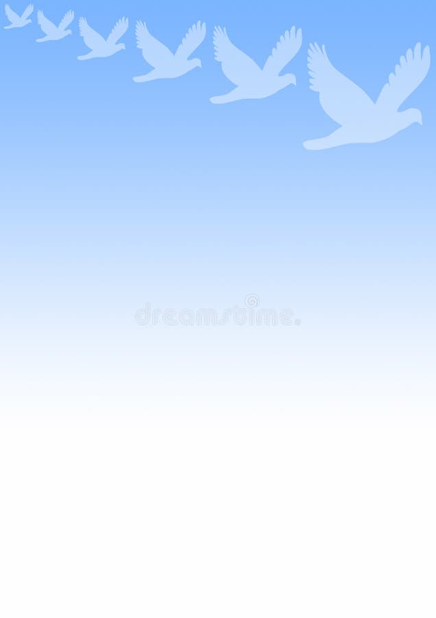 Fondo con las palomas stock de ilustración. Ilustración de mosca - 5498986
