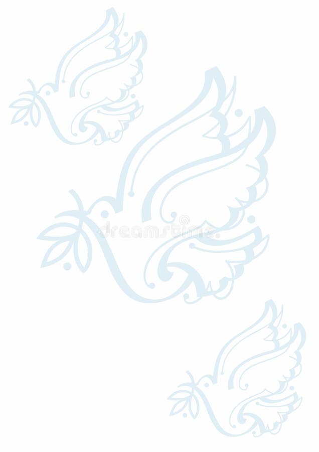 Fondo con las palomas stock de ilustración. Ilustración de animales ...