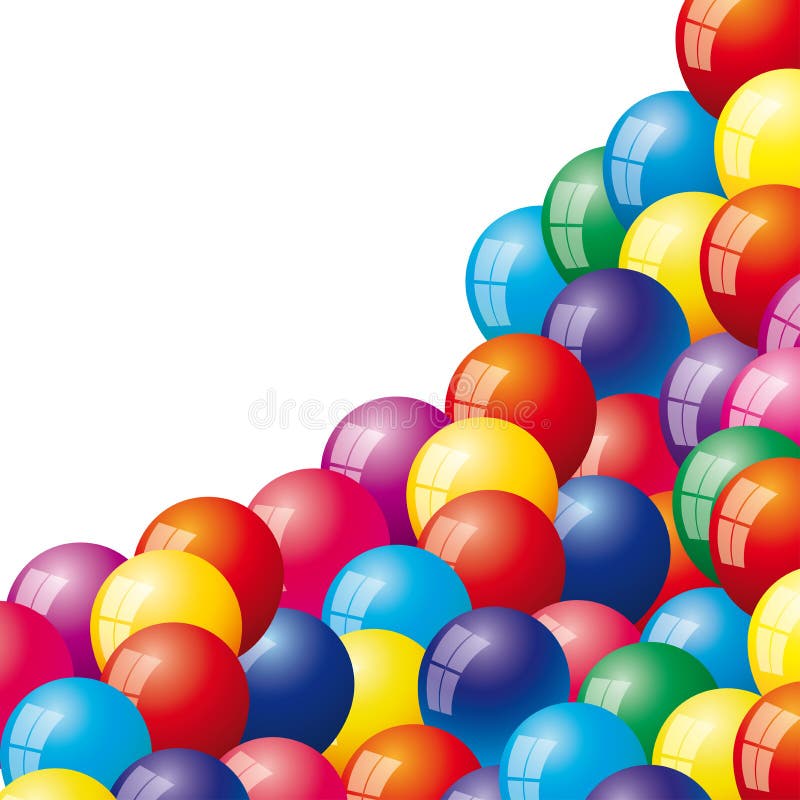 Fondo Con Los Balones De Aire Ilustración del Vector - Ilustración de ...