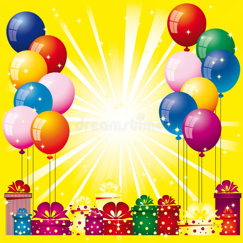 Fondo Con Los Balones De Aire Ilustración del Vector - Ilustración de ...