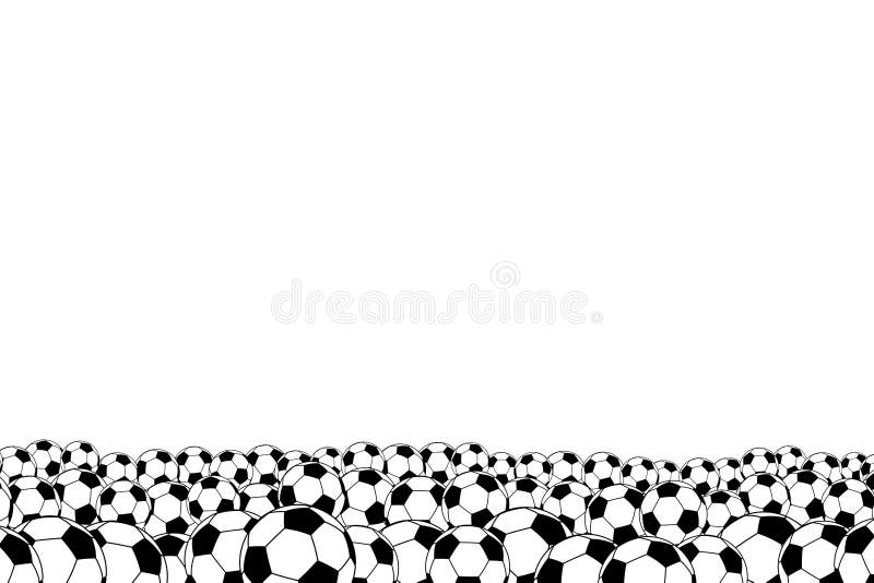 Fondo Con Los Balones De Fútbol Ilustración del Vector - Ilustración de ...
