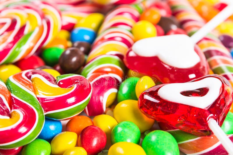 Fondo Con Los Caramelos Coloridos Foto de archivo - Imagen de nadie ...