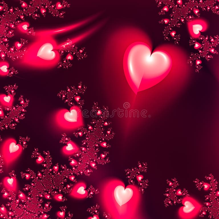 Fondo Con Los Corazones Rojos Stock de ilustración - Ilustración de ...