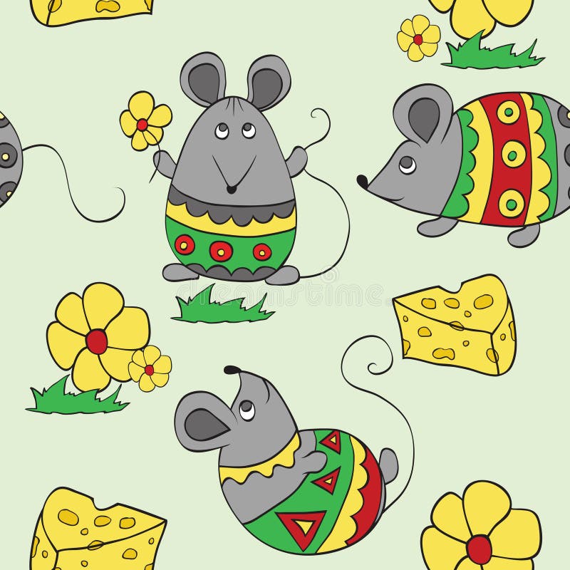 Fondo Con Los Mouses Decorativos Ilustración del Vector - Ilustración ...