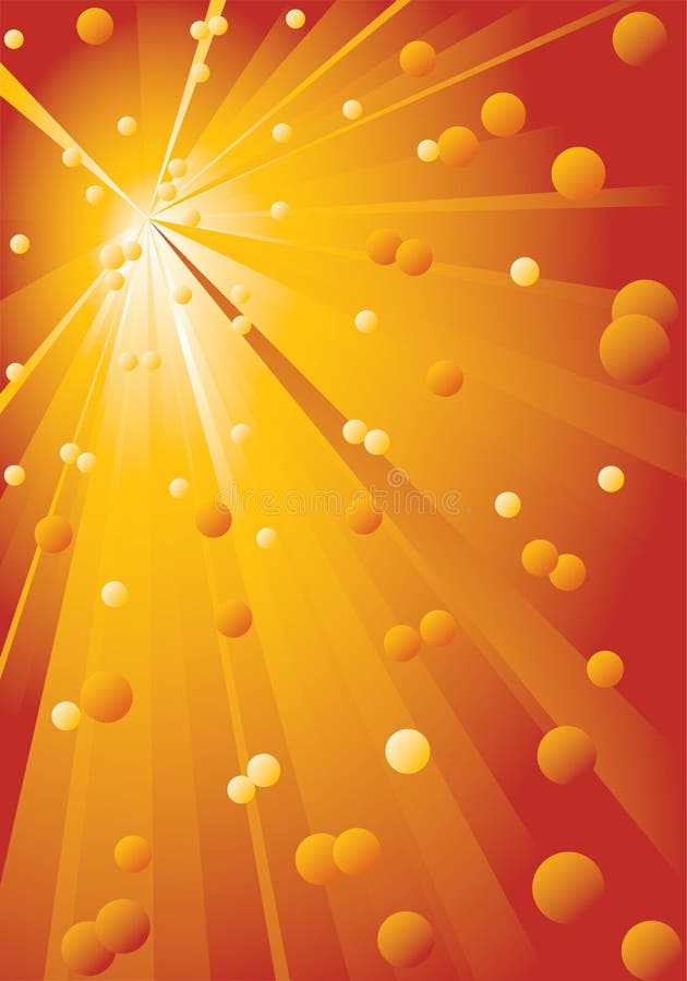 Fondo Con Los Rayos Amarillo-rojos. Ilustración del Vector ...