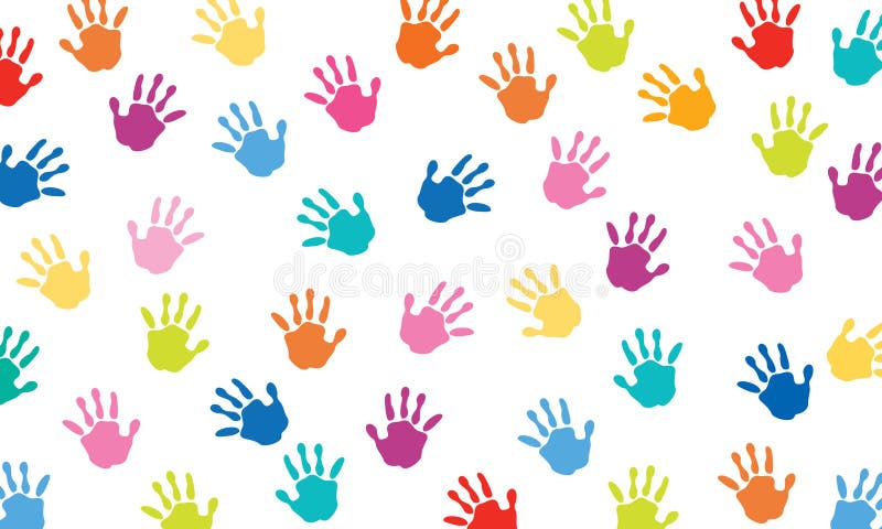 Fondo Con Manos Pintadas De Color Stock de ilustración - Ilustración de ...
