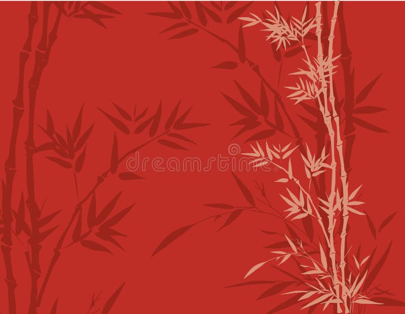 Fondo de bambú rojo ilustración del vector. Ilustración de tropical ...