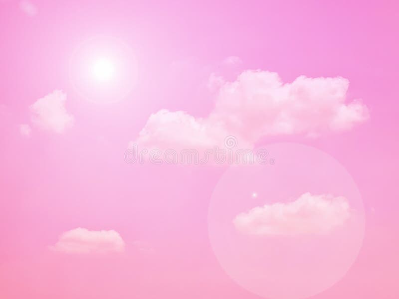 Fondo De Cielo Y Nubes Con Un Color Rosa Imagen de archivo - Imagen de ...