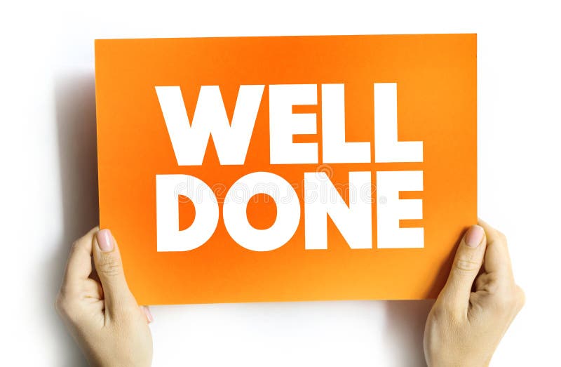 Fondo De Concepto De Tarjeta De Texto Bien Hecho Foto de archivo ...