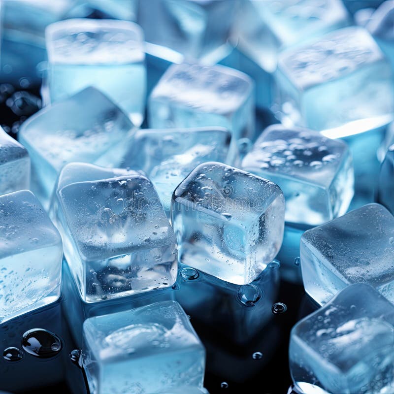Fondo De Cubos De Hielo Helado Azul. Imagen de archivo - Imagen de ...