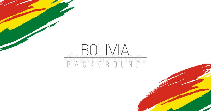 Fondo De Estilo De Pincel De La Bandera De Bolivia Con Rayas