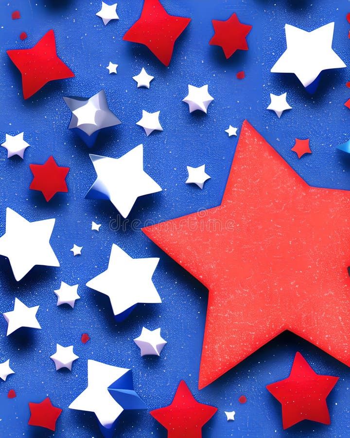 Fondo De Estrellas Rojas Blancas Y Azules Stock de ilustración ...
