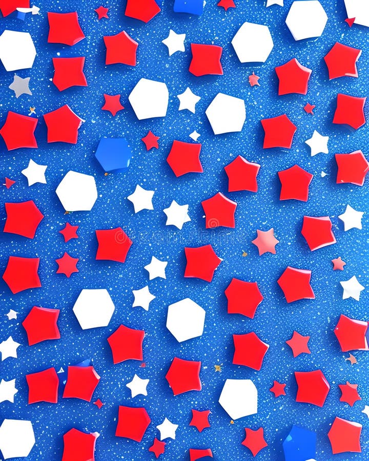 Fondo De Estrellas Rojas Blancas Y Azules Stock de ilustración ...