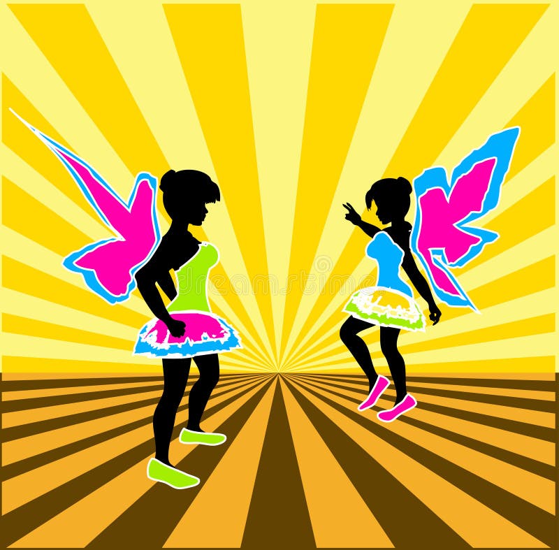 Fondo de hadas de neón ilustración del vector. Ilustración de elemento ...