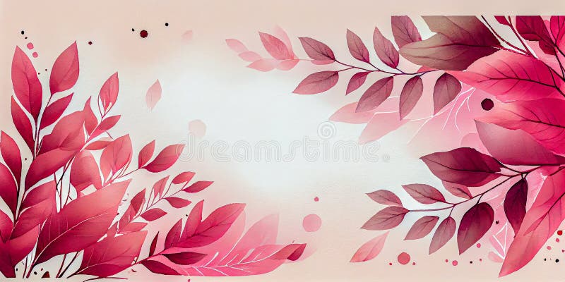 Fondo De Hojas De Color Rosa Stock de ilustración - Ilustración de ...