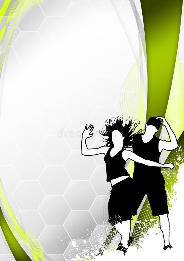 Fondo De La Danza De La Aptitud De Zumba Stock de ilustración ...