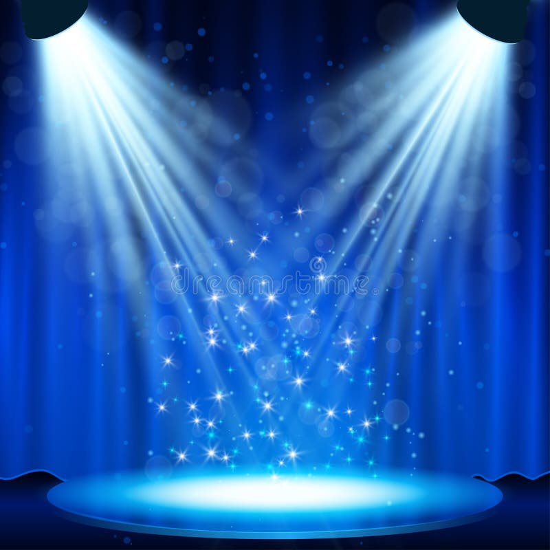 Fondo De La Escena Del Efecto Del Proyector Ilustración del Vector ...