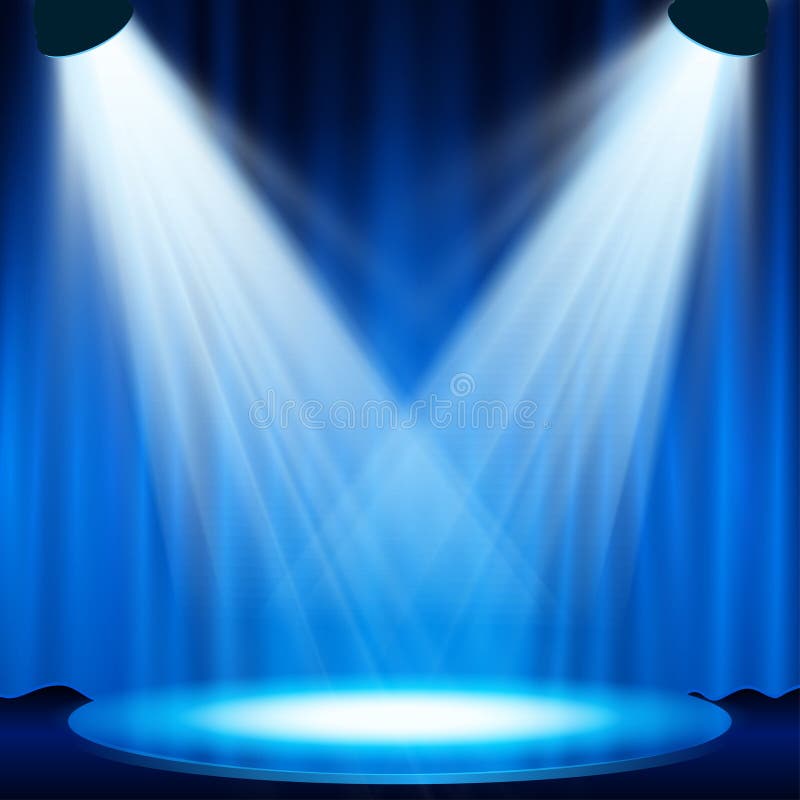 Fondo De La Escena Del Efecto Del Proyector Ilustración del Vector ...