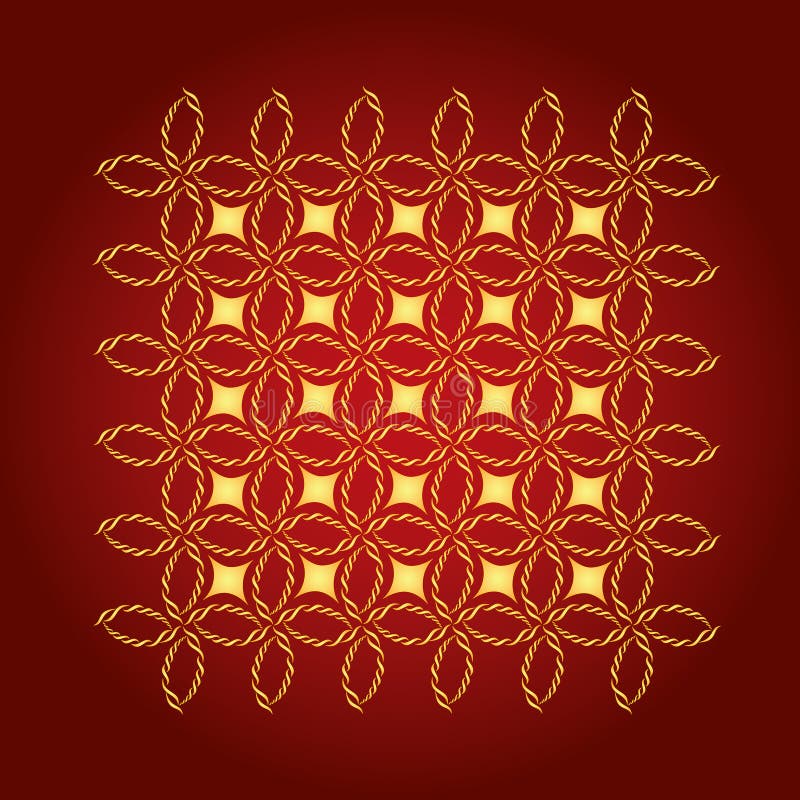 Fondo de la flor del oro stock de ilustración. Ilustración de arte ...