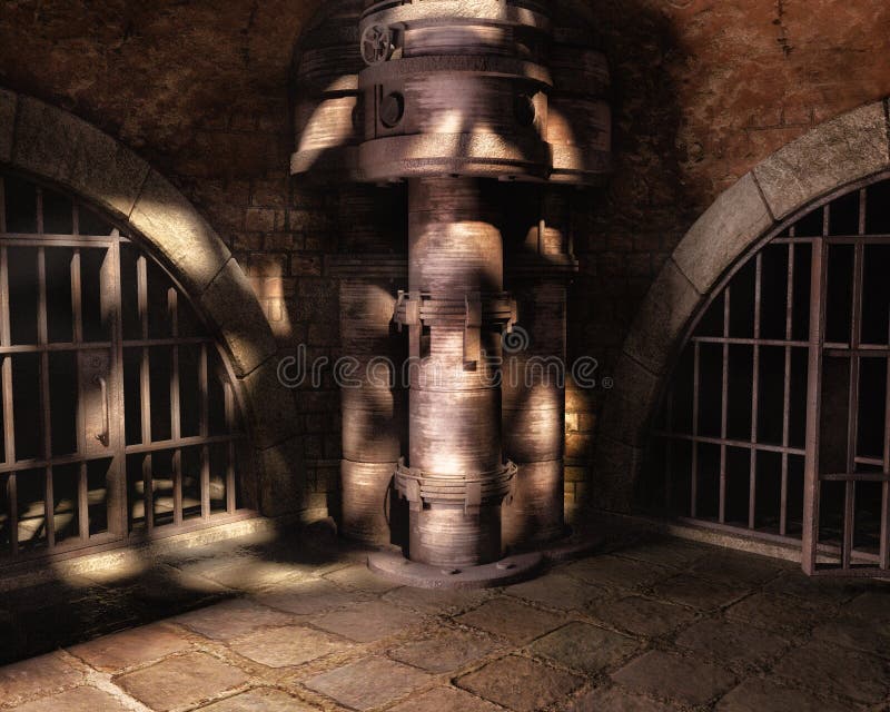 Fondo de la mazmorra 3D stock de ilustración. Ilustración de paredes ...
