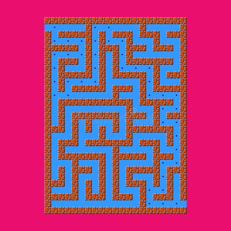 Fondo Del Laberinto De Pacman Laberinto Pacman Ilustraciones Stock,