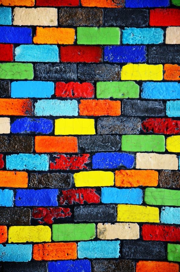 Fondo De La Pared De Ladrillo Del Color Foto de archivo - Imagen de ...