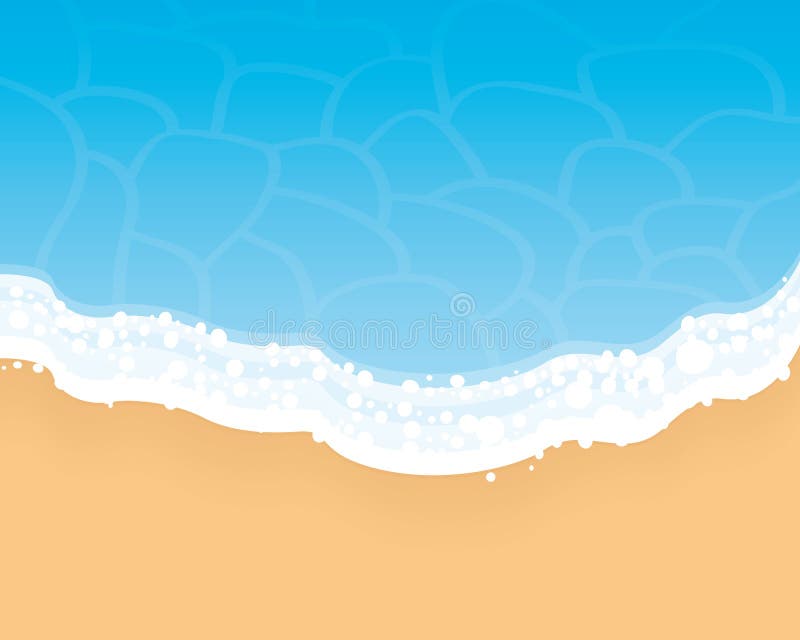 Fondo De La Playa De La Arena Con El Mar Azul Ilustración del Vector ...