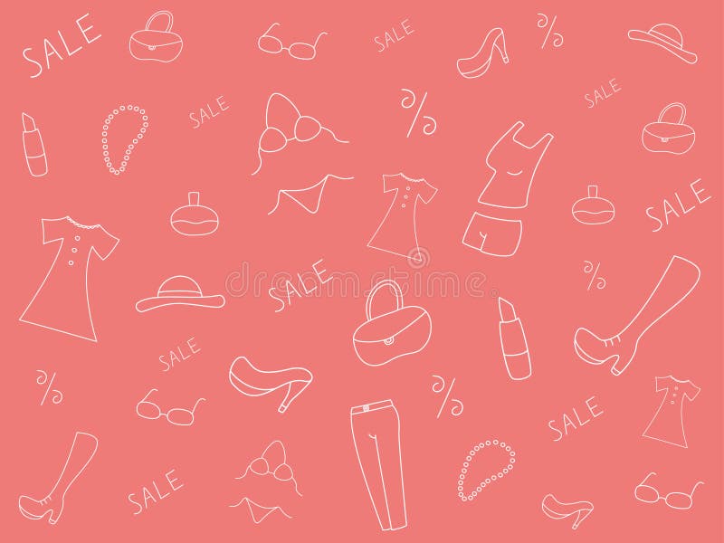 Fondo de la ropa ilustración del vector. Ilustración de compras - 31807234