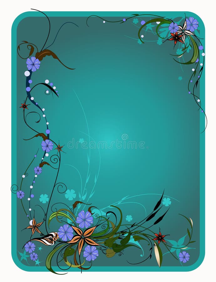 Fondo turquesa ilustración del vector. Ilustración de marco - 9965760