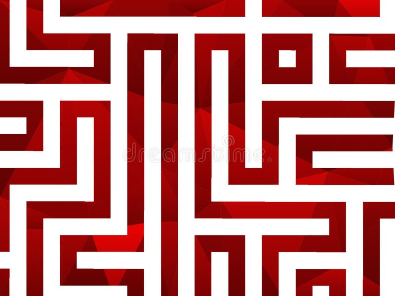 Fondo De Laberinto Rojo Y Blanco Stock de ilustración - Ilustración de ...