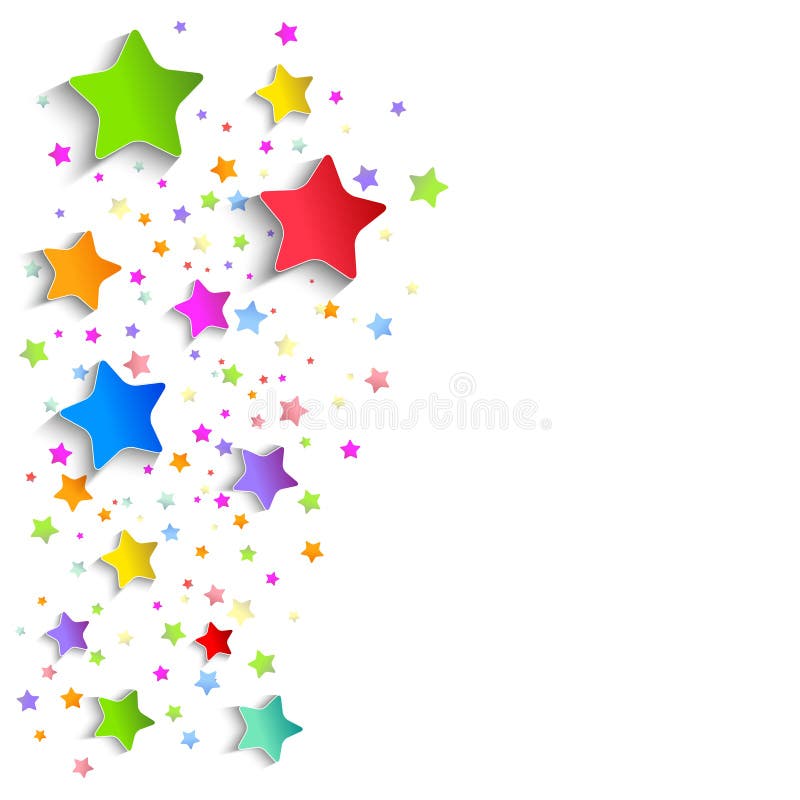 Fondo De Las Estrellas Coloridas Del Applique Ilustración del Vector ...