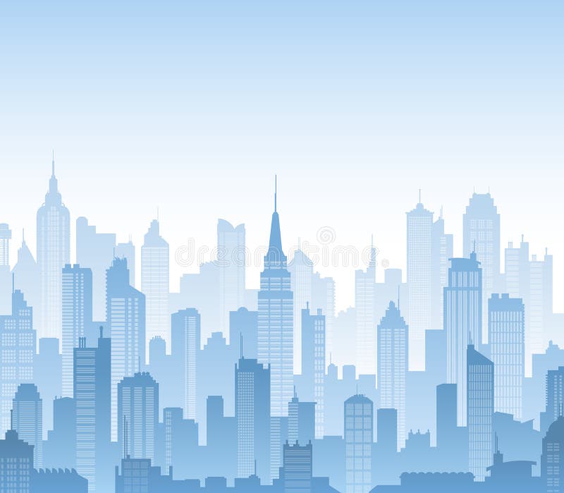 Fondo De Las Siluetas De Los Edificios Del Vector Ilustración del Vector - Ilustración de negro ...