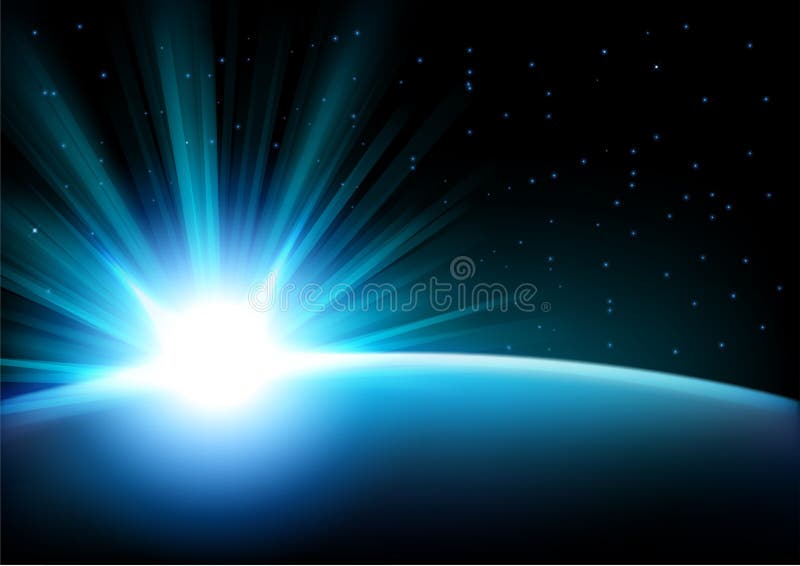 Fondo De Levantamiento De Los Rayos Azules Ilustración del Vector ...