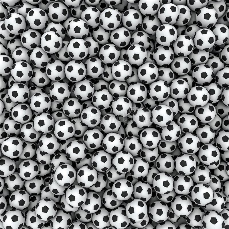 Fondo De Los Balones De Fútbol Stock de ilustración - Ilustración de ...