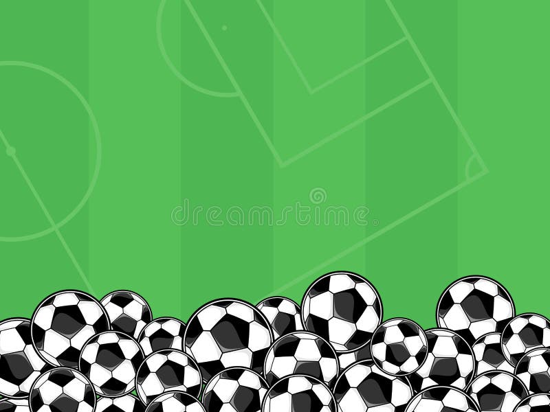 Fondo De Los Balones De Fútbol Ilustración del Vector - Ilustración de ...