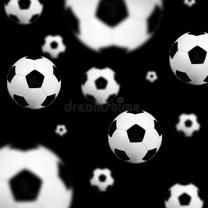 Fondo De Los Balones De Fútbol Stock de ilustración - Ilustración de ...