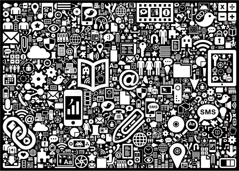 Fondo de los iconos ilustración del vector. Ilustración de tablilla ...