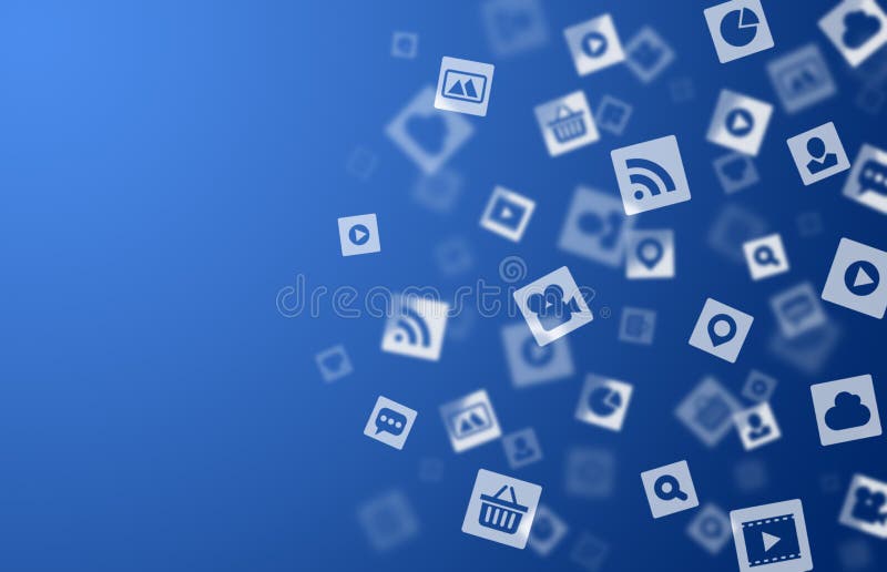 Fondo De Los Medios De Internet Stock de ilustración - Ilustración de ...