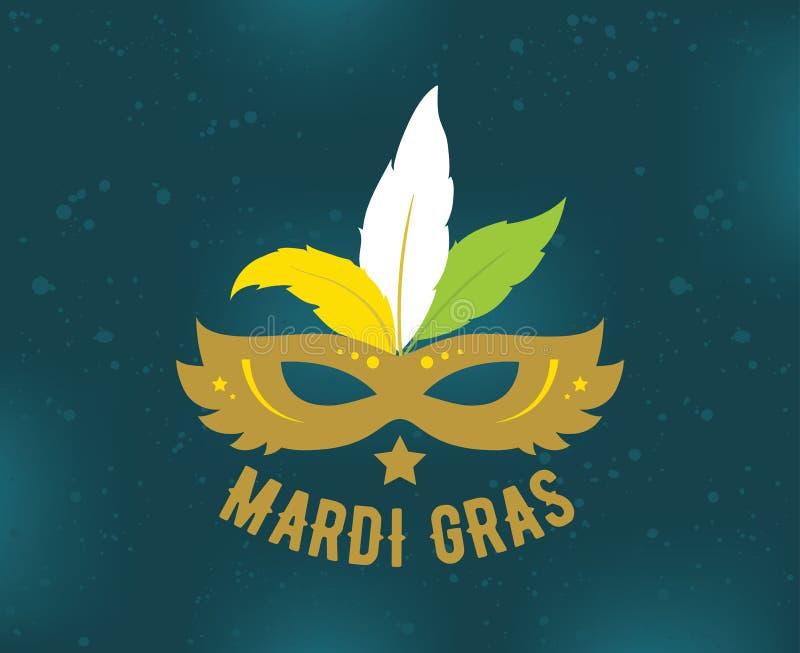 Fondo De Mardi Gras Con Tipografía Ilustración del Vector - Ilustración ...