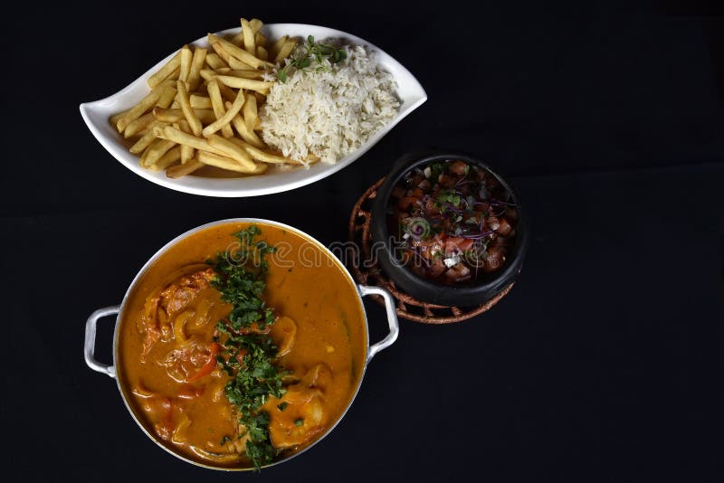 Fondo De Moqueca De Estofado De Mariscos De Brasil Foto de archivo ...