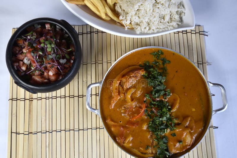 Fondo De Moqueca De Estofado De Mariscos De Brasil Foto de archivo ...