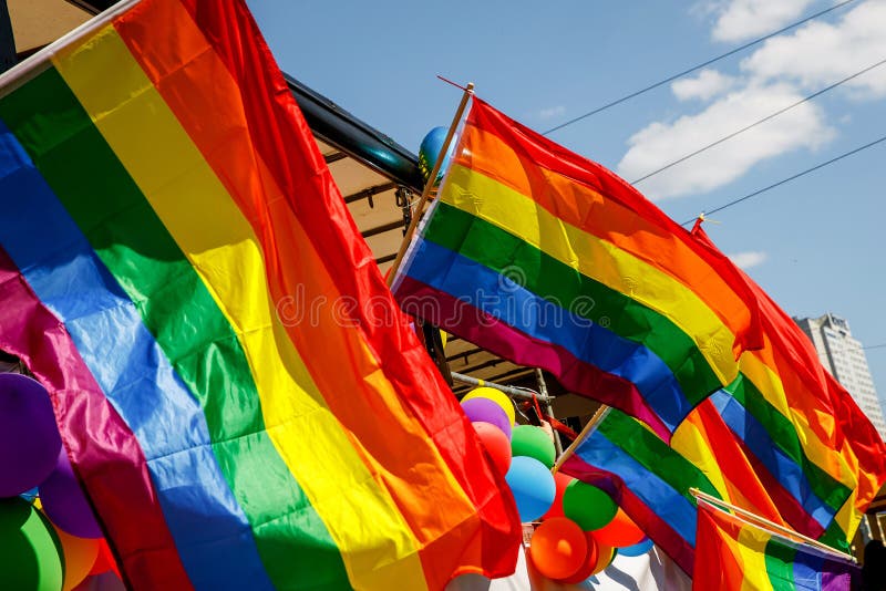 Fondo De Muchas Banderas Lgbt Arcoiris. Foto de archivo - Imagen de ...